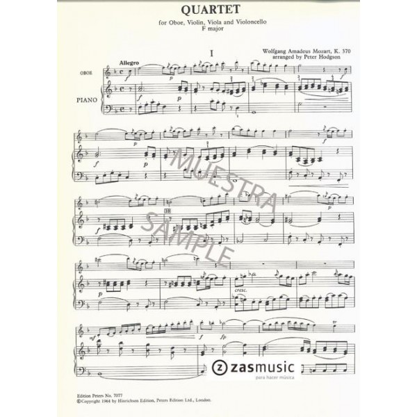 Mozart: Oboe Quartet K370